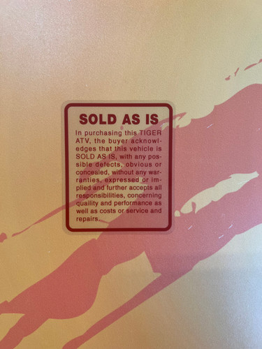 Sold As Is | Blue Line Graphics