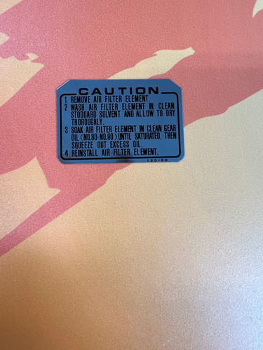 Air Filter Warning | Blue Line Graphics
