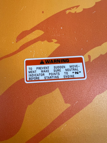 White Recoil Warning | Blue Line Graphics
