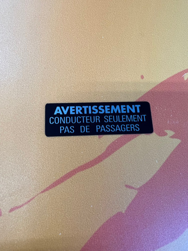 No Passenger French | Blue Line Graphics