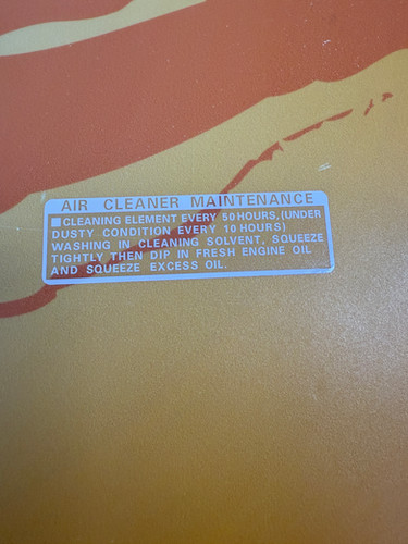 Air Cleaner Decal | Blue Line Graphics