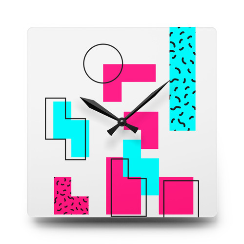 Modern Geometric Acrylic Wall Clock | Girl Riches Designer