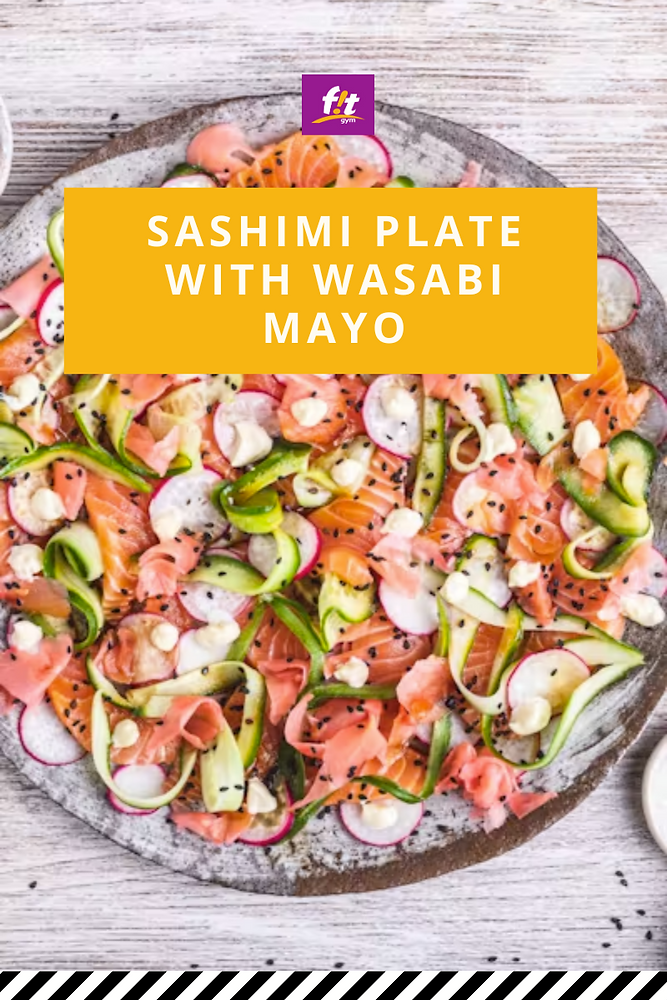Sashimi plate with wasabi mayo