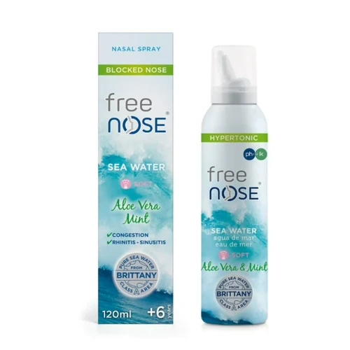 Freenose Hypertonic Nasal Spray Decongestant W/ Aloevera & Mint +6 Yrs ...