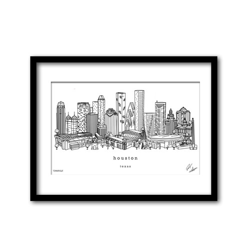 Houston Texas Minimalist Art Print | townsville