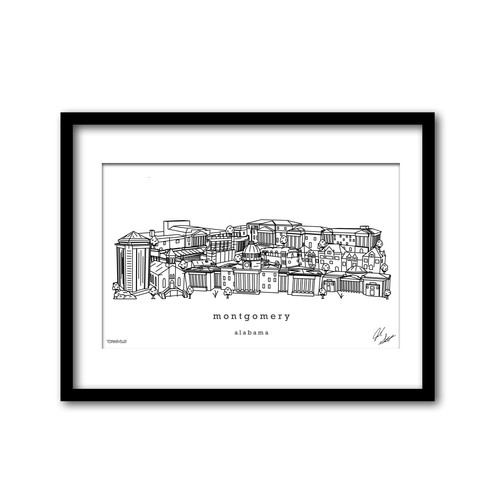 Montgomery Alabama Minimalist Art Print | townsville