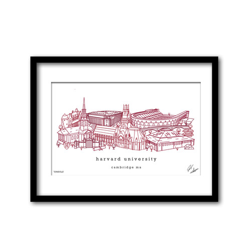 Harvard University Minimalist Art Print | townsville