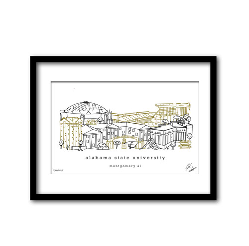 Alabama State University Minimalist Art Print | townsville