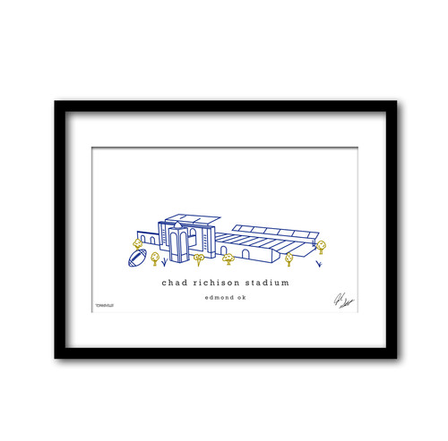 Chad Richison Stadium Minimalist Wall Decor┃UCO Bronchos Art | townsville