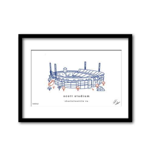 Scott Stadium Minimalist Wall Decor┃Virginia Cavaliers Art Print ...