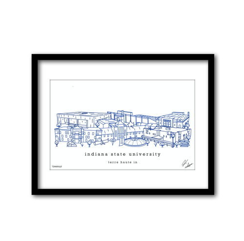 Indiana State University Minimalist Art Print | townsville