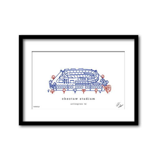 Choctaw Stadium Minimalist Wall Decor┃Texas Rangers Art Print | townsville