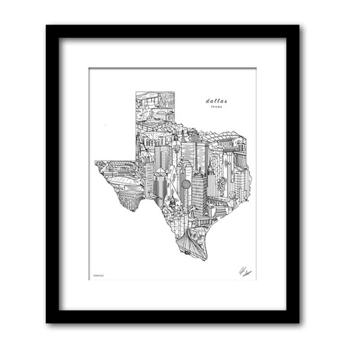 Dallas Texas Art Print | townsville