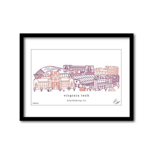 Virginia Tech Minimalist Art Print | townsville