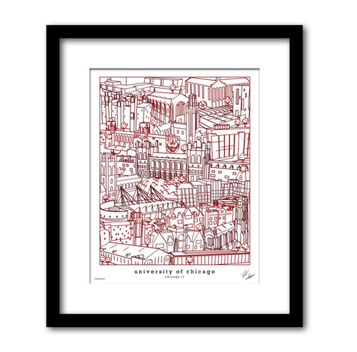 University of Chicago Campus Art Print | townsville