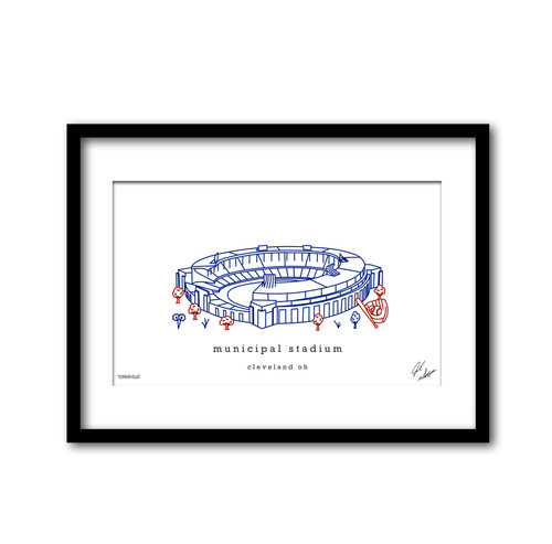 Municipal Stadium Minimalist Wall Decor┃Cleveland Indians Art Print ...