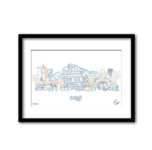 Bluey Minimalist Art Print | townsville