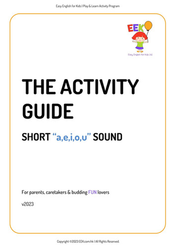 Short vowel sounds The Guide and Printables | EasyEnglish for Kids
