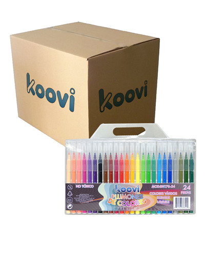 Inner box Plumones de colores c/24 piezas | Koovi Group
