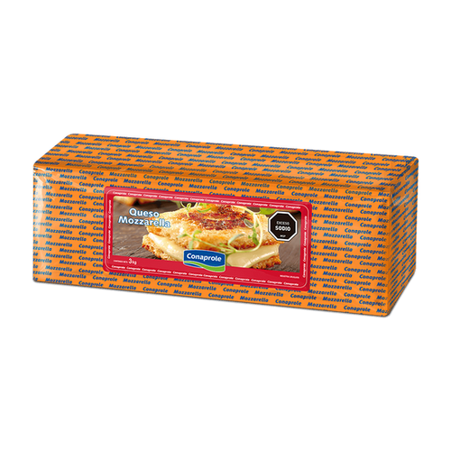 QUESO MUZZARELLA CONAPROLE BARRA x3 Kg. (POR HORMA) | Agata Distribuidora