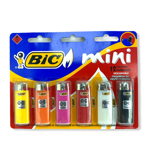 ENCENDEDOR BIC MINI x6 Unid. | Agata Distribuidora