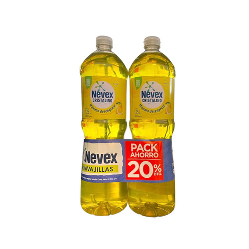 DETERGENTE HURRA NEVEX 1.250 ml. PACK x2 LIMÓN | Agata Distribuidora