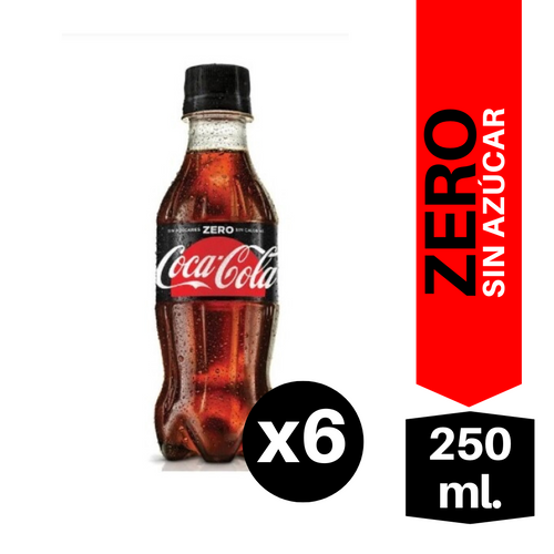 REFRESCO COCA COLA ZERO 250 ml. Funda x6 Unid. | Agata Distribuidora