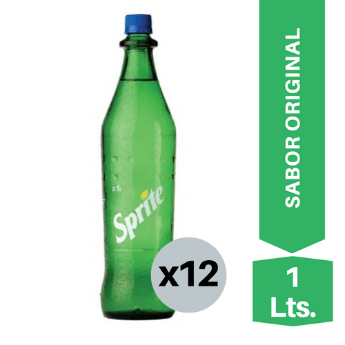Refresco Sprite 1 Lt. Vidrio x12 Unid. | Agata Distribuidora