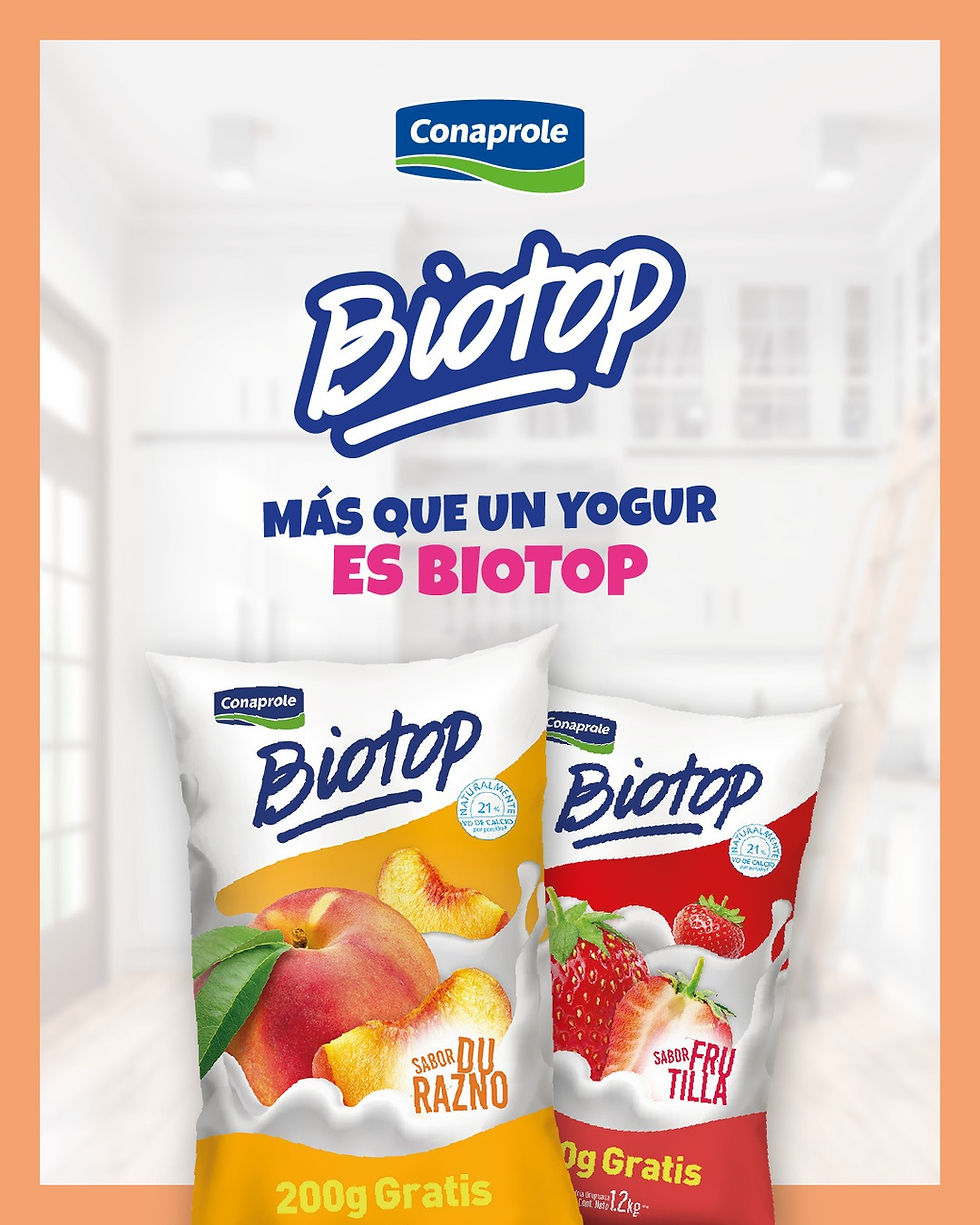 YOGURT BIOTOP CONAPROLE 1.2 Lt. | Agata Distribuidora