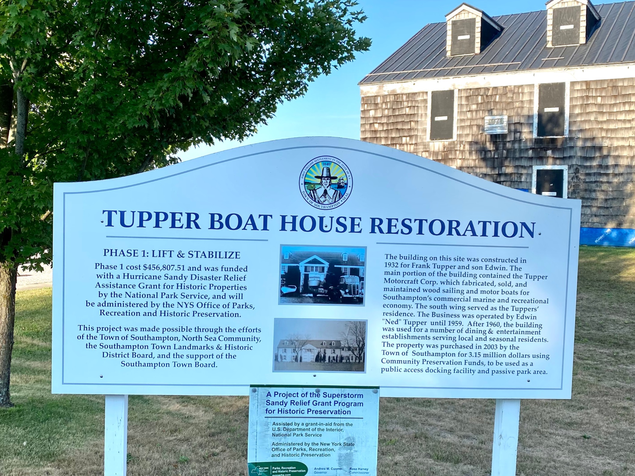 North Sea Maritime Center Now Official Stewards of Tupper Boathouse Site