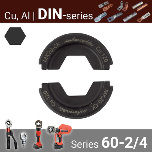 Crimping dies | DIN-series | Al 70 | tool series 60-2/4 | Hex. | MK18B-CK | Intercable CEEu
