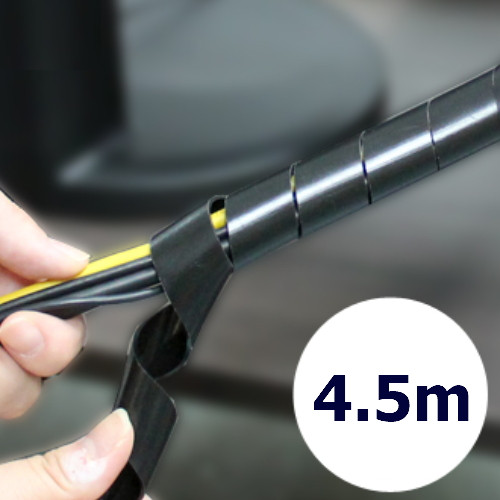 Spiral Binding Cable Wrap 6mm x 4.5m Black | egline