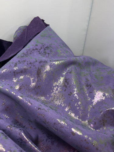 Metallic diesel splash on lavender nubuck | Southern Grace