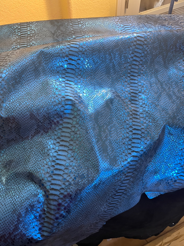 Fringe worthy metallic blue mystic python | Southern Grace