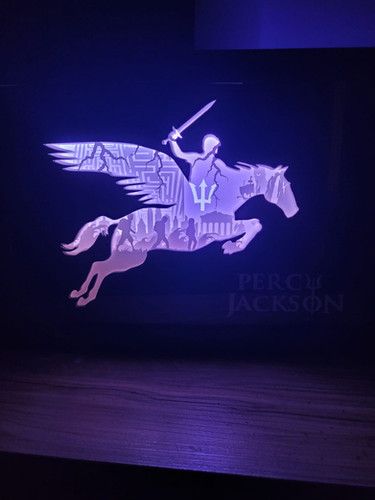 Luminária Percy Jackson - Led RGB (Colorido) + Controle Remoto ...