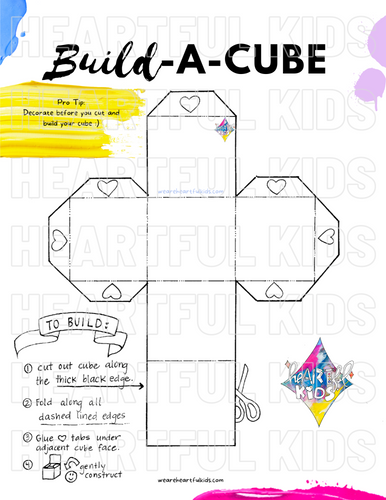 Build A Cube Template | heARTful Kids