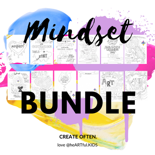 Mindset Coloring Sheet Bundle | heARTful Kids