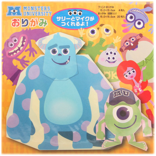 日本Toyo 怪獸大學 Monsters University Origami Folding Paper 摺紙 24枚入(4張印花+20張 ...