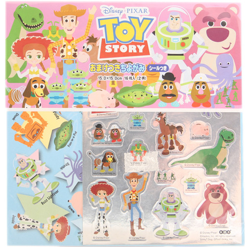 日本Toyo 反斗奇兵 Toy Story Origami Folding Paper 摺紙 16枚入+貼紙 | Alpha Beauty
