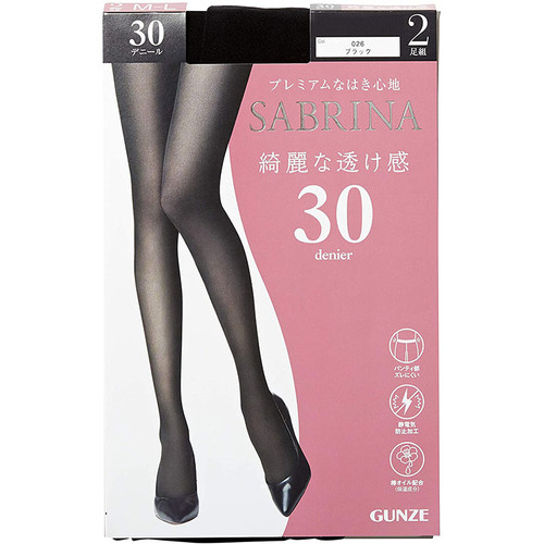 (代購)日本GUNZE 綺麗透明感美腿絲襪 Sabrina Beautiful Sheer Feeling Tights 30D 襪褲 (2對 ...