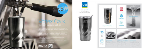 Vortex Calix 400ml stainless steel vacuum tumbler with lid_BCHK ...