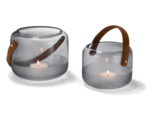 Philippi Design 🕯 Windlicht MARLON Größe S mit Lederband