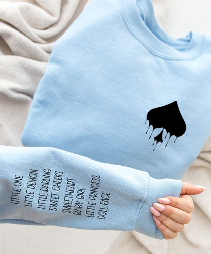 Spade Brothers pocket symbol Crewneck with Nicknames sleeve | Let's Get ...