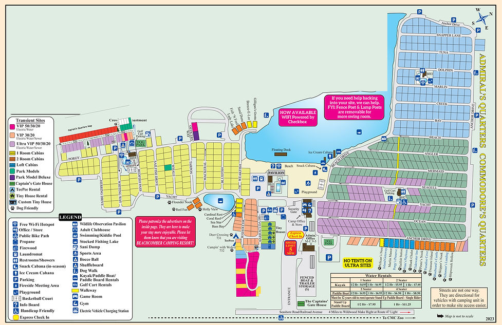 Map & Directions | Beachcomber Camping Resort | Lower Township