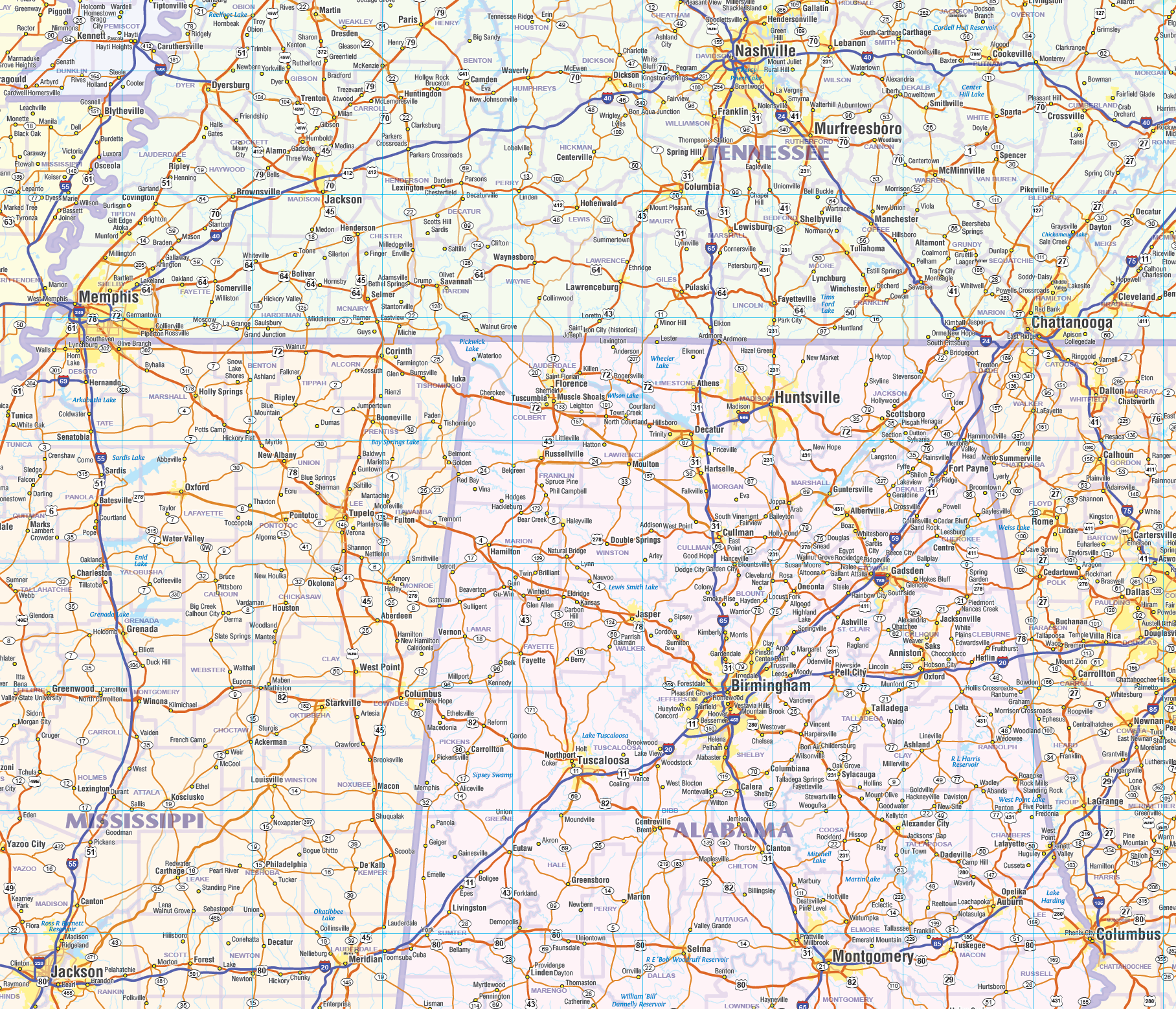 Printable Map Of Southeast United States Free Printable Maps - Map