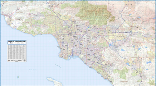 Greater Los Angeles Metropolitan Area Map | topographics