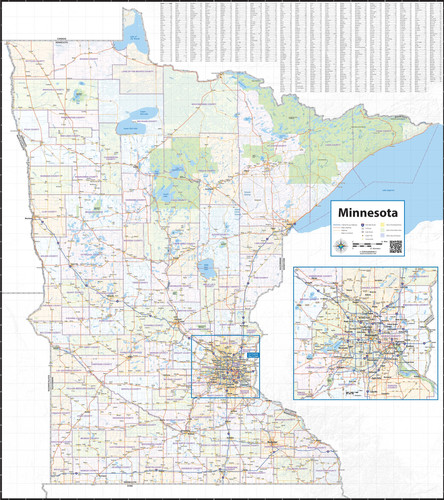 Minnesota Laminated Wall Map | topographics