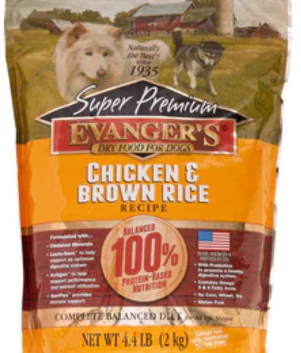 Evanger's Chicken & Brown Rice Super Premium Dry Dog Food - 4.4 lb Bag ...