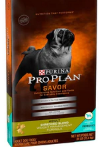 Purina Pro Plan Savor Adult Shredded Blend Weight Management Dog Food ...