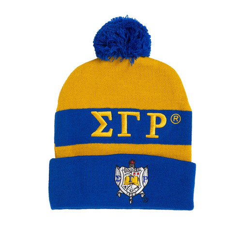 Sigma Gamma Rho Embroidered Knit Beanie Hat | dblgreekaccessories